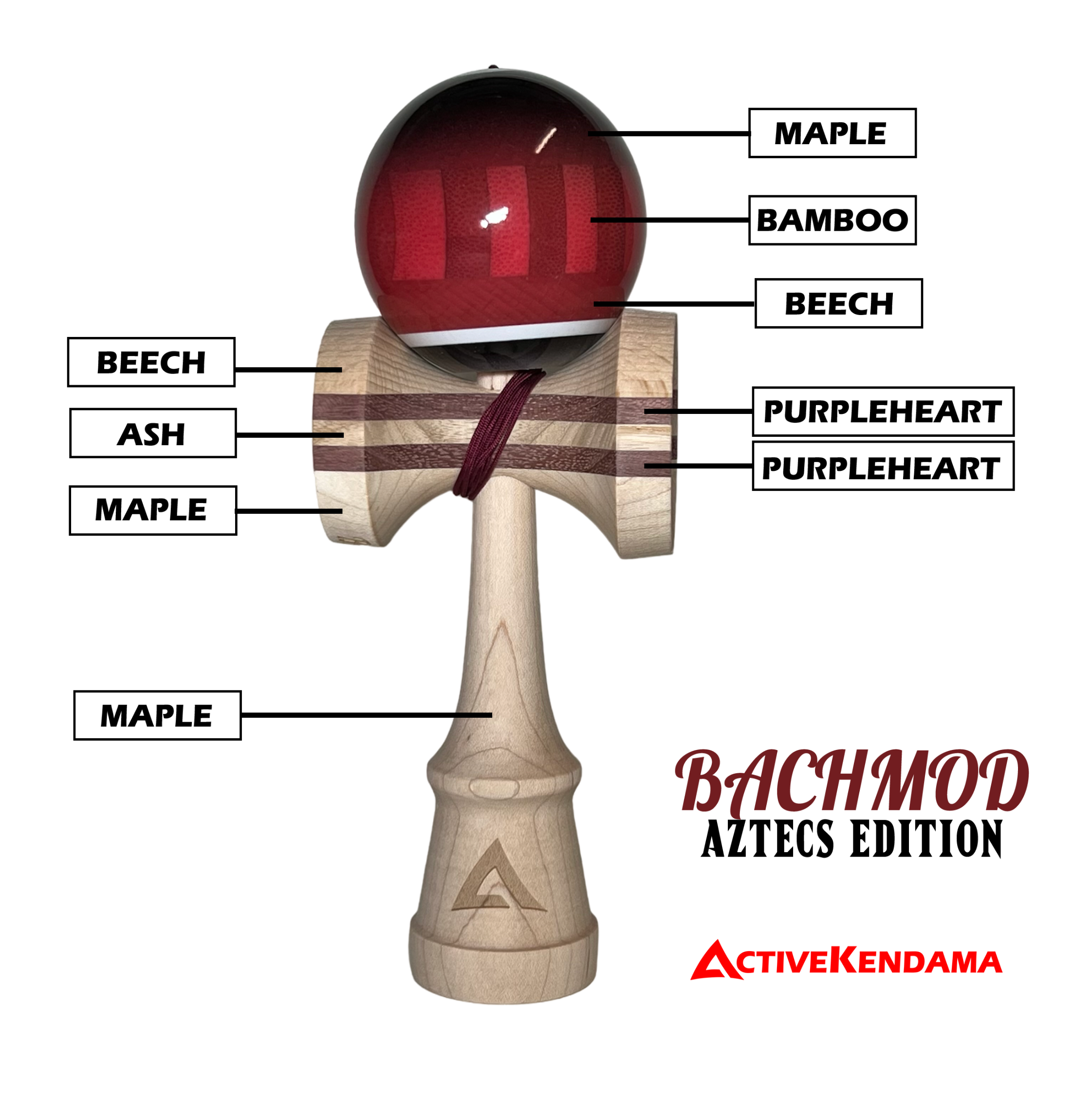 Shinaji 1.0 - Steven Bach Pro Model - Aztecs Edition – Active Kendama